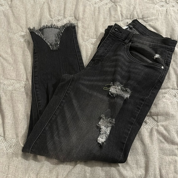 VENUS | Jeans | Venus Distressed Black Jeans | Poshmark